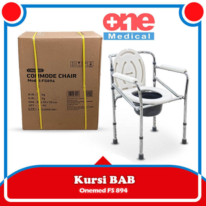 Kursi Toilet BAB Lansia Lipat | Commode Chair Deluxe Onemed FS894 ...