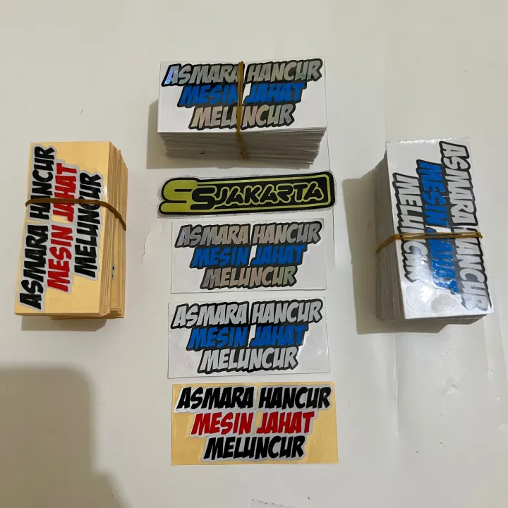 STIKER STICKER ASMARA HANCUR MESIN JAHAT MELUNCUR CUTTING | Lazada ...