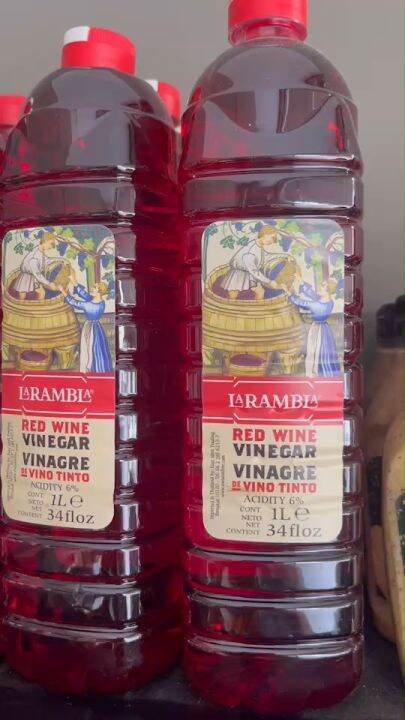 LaRAMBLA RED WINE VINEGAR 1Lt. น้ำส้มสายชูหมัก จากไวน์แดง ขนาด 1 ลิตร ...