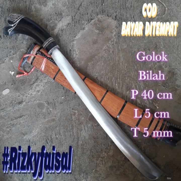 Golok Sembelih dan potong Batu/ Gagang golok Tanduk Asli Ukiran ...
