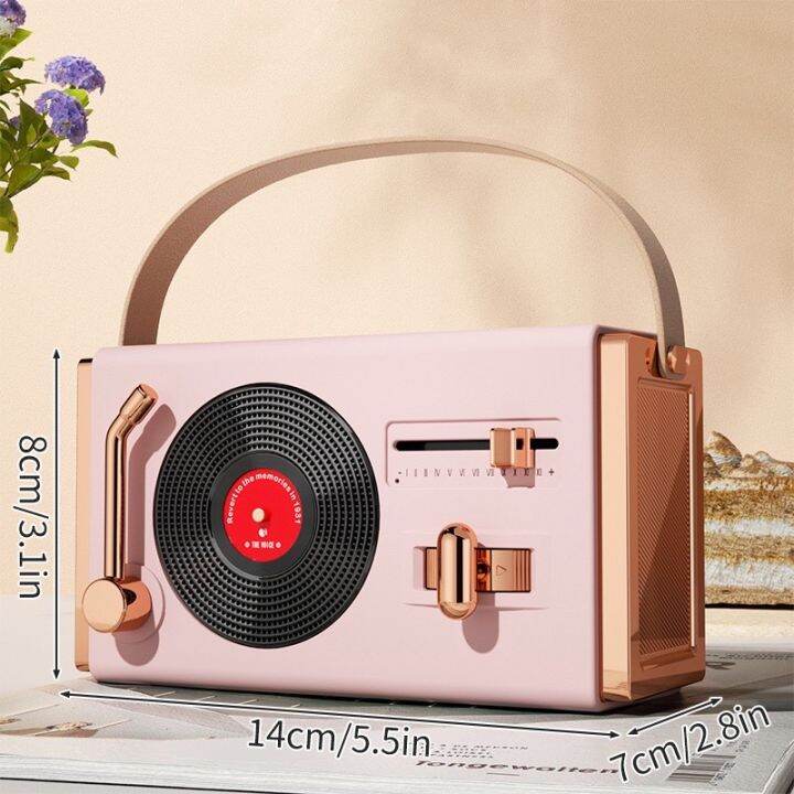 Classic retro mini record wireless bluetooth speaker mini portable new ...