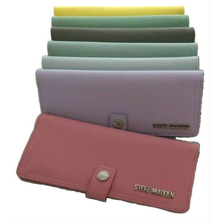 Original from 🇺🇸 STEVE MADDEN Ballen-G Slim Bifold Flap Wallet Yellow ...