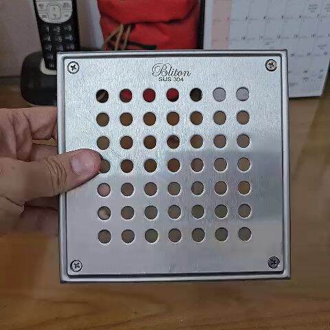 Stainless Steel Floor Trap Grating Screw Floor Trap Square Trap 15cm x ...