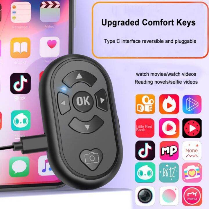 Bluetooth Wireless Remote Control Phone Selfie Video Controller for ...