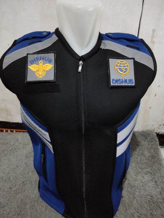 Rompi Dishub Biru Lengkap atribut Free nama | Lazada Indonesia