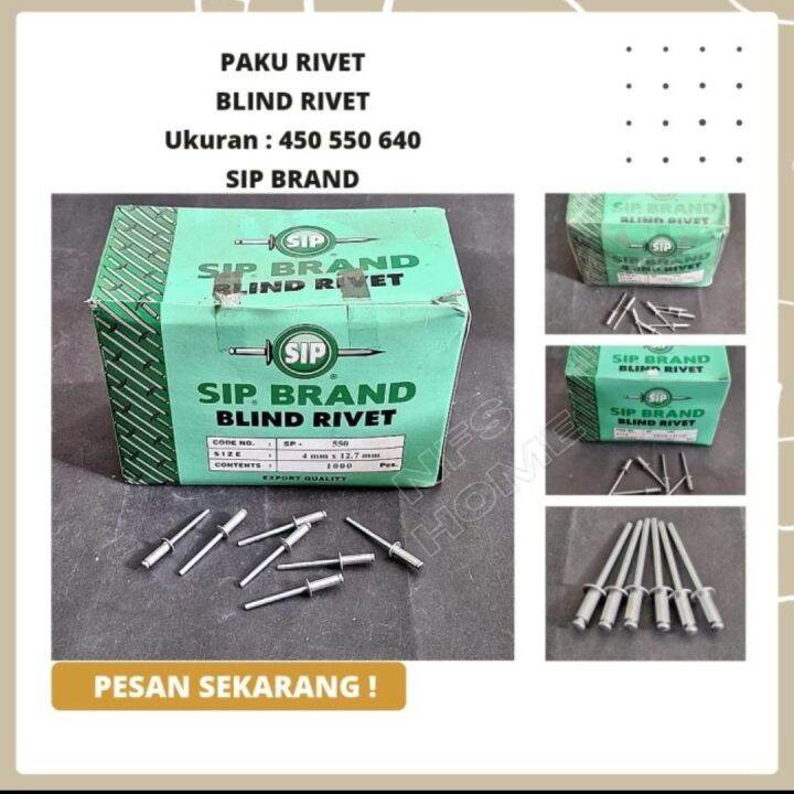 Paku Rivet Paku Tembak Blind Rivet Aluminium Per 25pcs | Lazada Indonesia