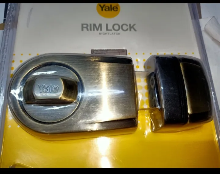 YALE RIMLOCK NEW DESIGN RIM LOCK WITH 4 DIMPLE KEYS HD ZINC DIE CAST ...