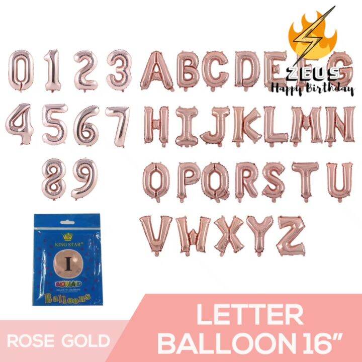 Rose Gold 16 inch Letter Foil Balloon rose gold letter sold by zeus ...