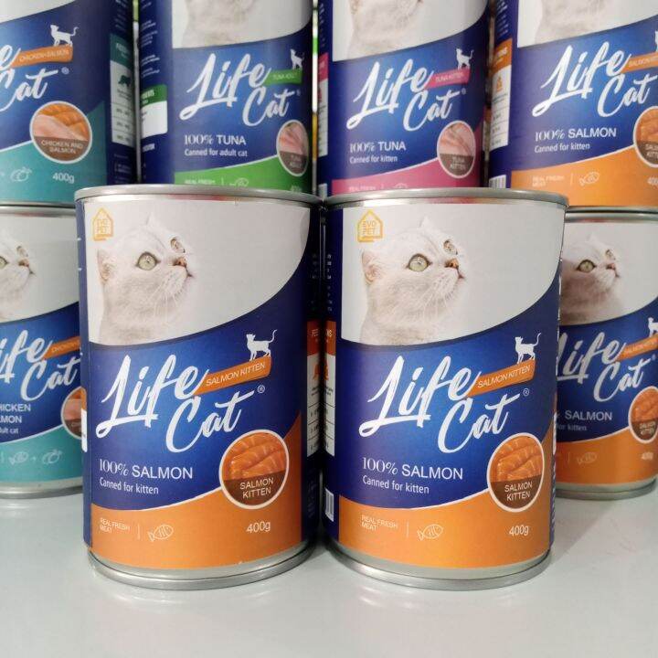 LIFE CAT KALENG SALMON KITTEN 400 GR WET FOOD MAKANAN BASAH KUCING ...