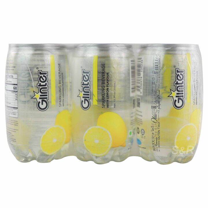 Glinter Sparkling Beverage with Lemon Flavor 6 cans | Lazada PH