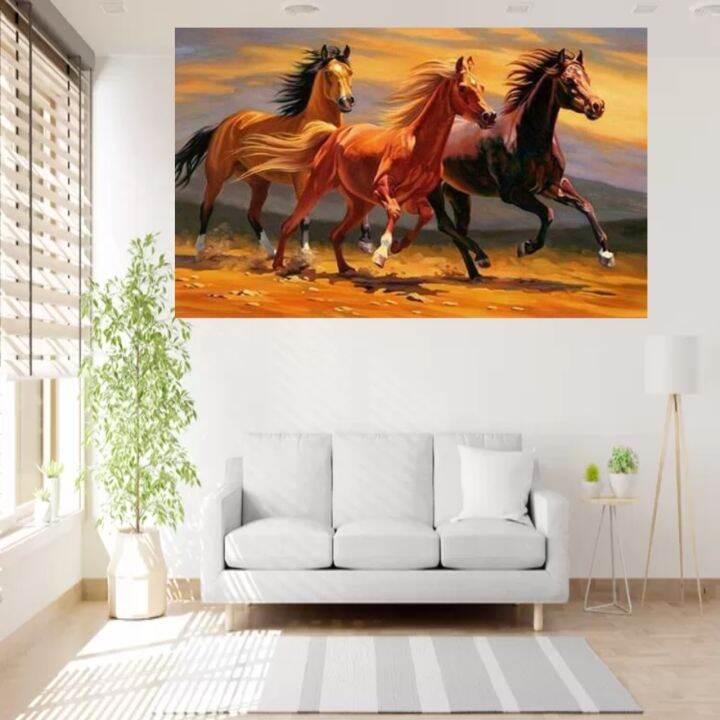 poster cetak jumboh,, hiasan dinding,dekorasi ruang tamu, gambar kuda ...