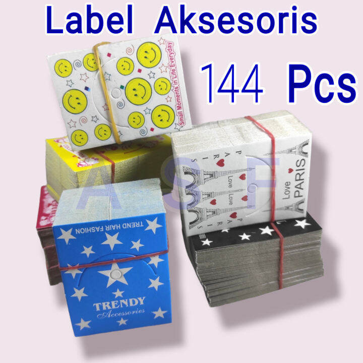 Label Aksesoris 5 Ikat Satu Ikat 144 Pcs / Label Kertas / Han Tag Sudah ...