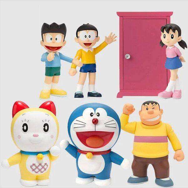 mainan koleksi anime figure Doraemon collectible figurines | Lazada ...