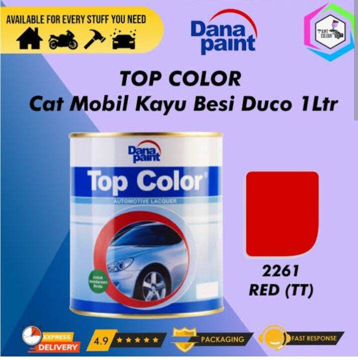 cat merah cat penta super gloss cat top color cat danaglos warna merah ...