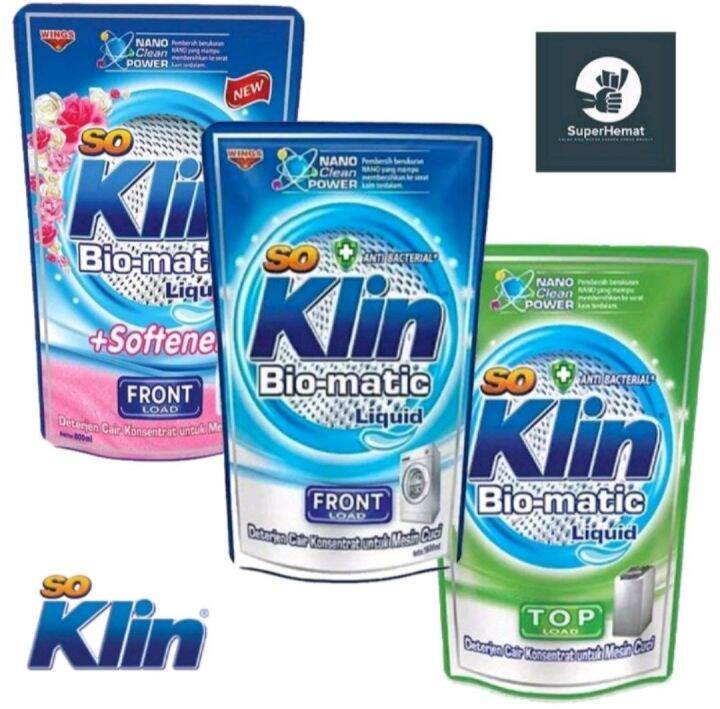 SO KLIN - Bio-Matic - Liquid Softener Detergent - Front / Top Load ...