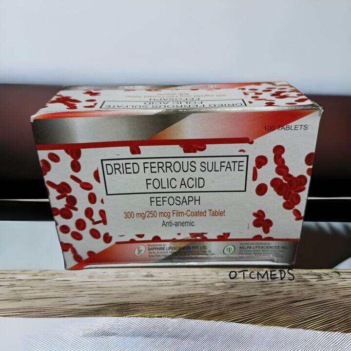FEFOSAPH Dried Ferrous Sulfate + Folic Acid Tablets 100's 6/2024 expiry ...