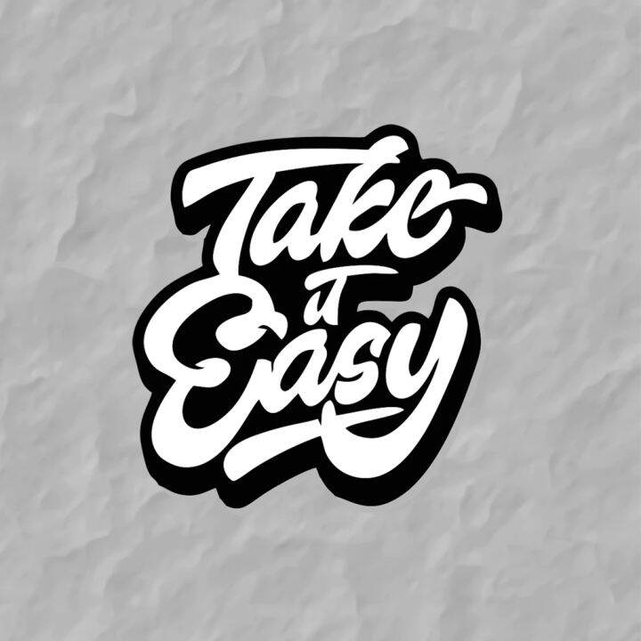 STICKER CUTTING TAKE IT EASY STIKER MOTOR AESTHETIC KEREN | Lazada ...