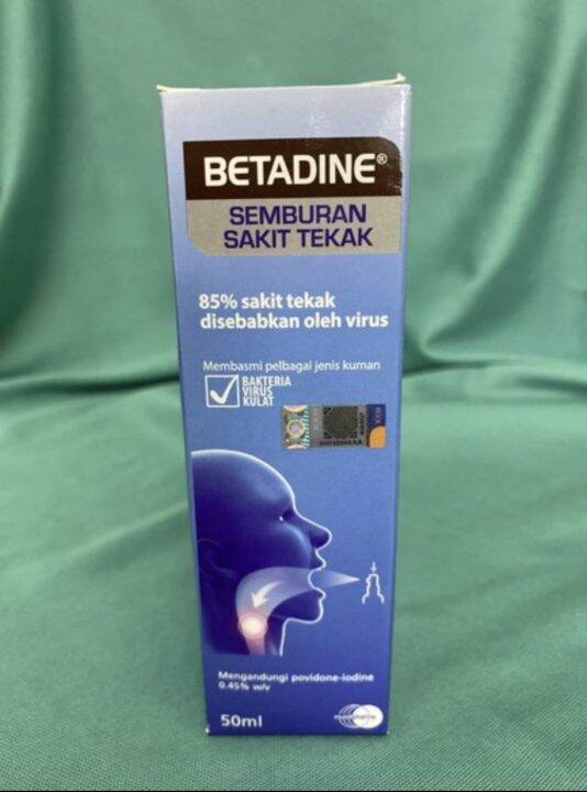 Betadine Throat Spray Semburan Tekak 50ml exp 2025 | Lazada