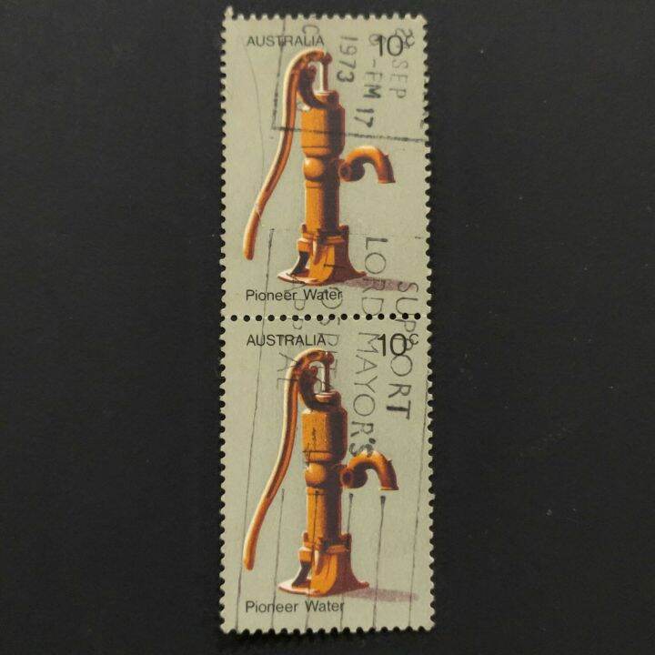 1972 Stamp Australia-In Vertical Pair-Unique Used Stamp-10c Pioneer ...
