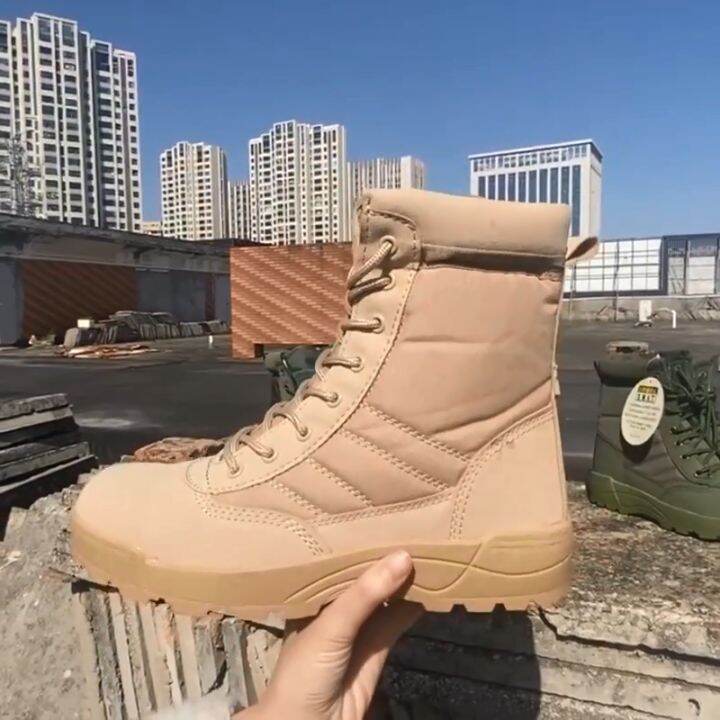 Mens Ultra Light Military Boots Tactical Ankle Boots Combat Boots High ...