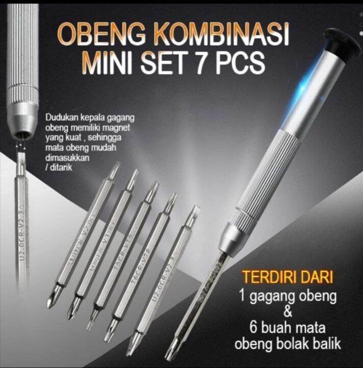 Obeng Kombinasi MINI SET 7 PCS | Lazada Indonesia