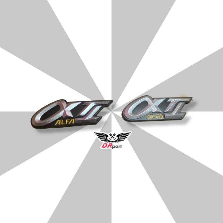 LOGO EMBLEM BODY MOTOR YAMAHA ALFA 2 PCS REPLIKA ORIGINAL LOGO BODI ...