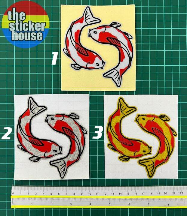 IKAN KOI DESIGNS (WHITE REFLECTIVE/WHITE SPARKLING/YELLOW SPARKLING ...