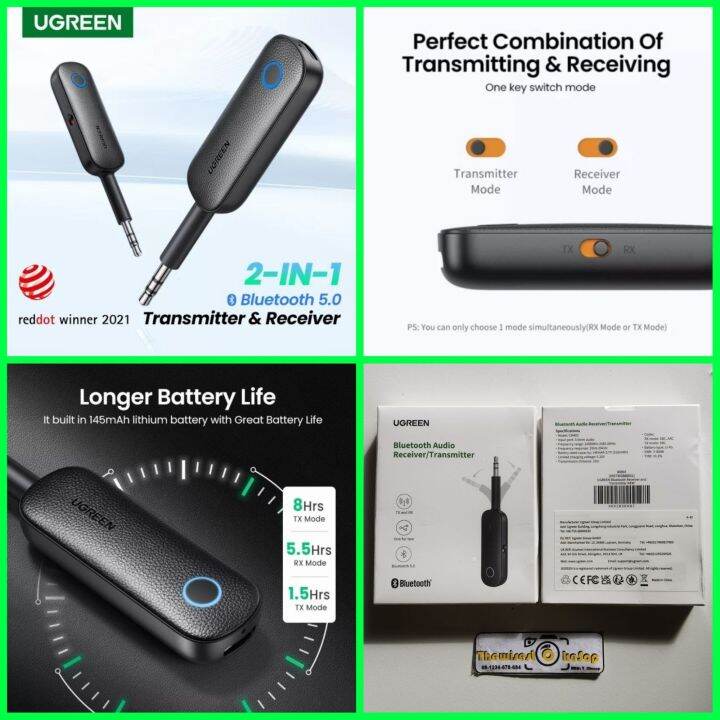 Ugreen 2in1 Bluetooth 5.0 Transmitter Receiver with 3.5mm 80893 AAC SBC | Lazada Indonesia