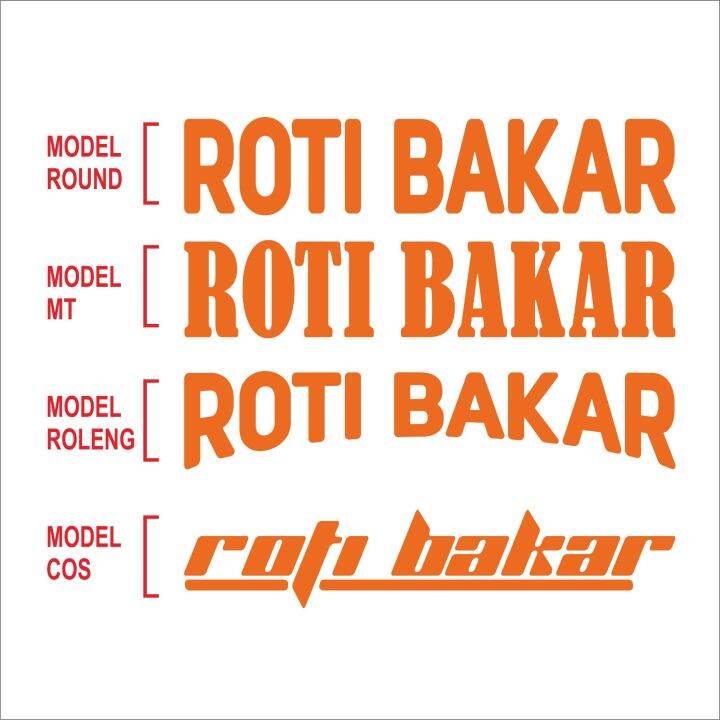 stiker ROTI BAKAR OREN gerobak dorong kaca cutting skotlet lesnar ...