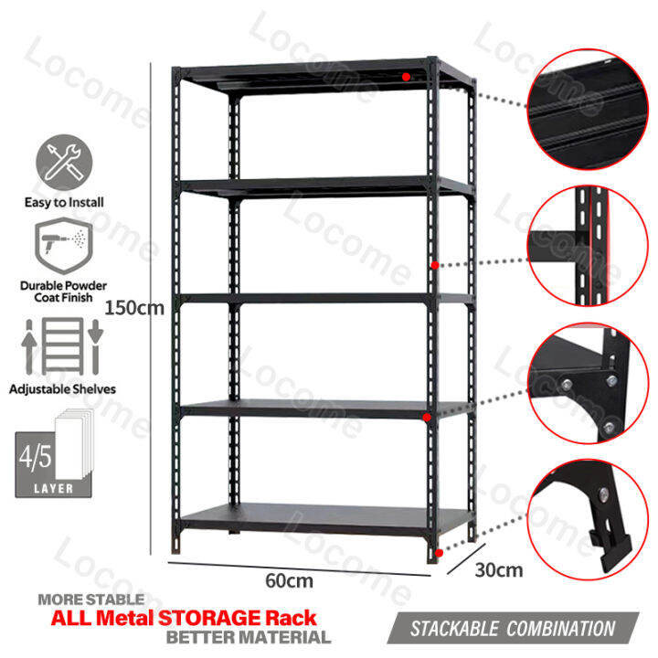 【Super Size】7/6/5/4/3 Layer Angle Steel Shelf Storage Rack Storage ...