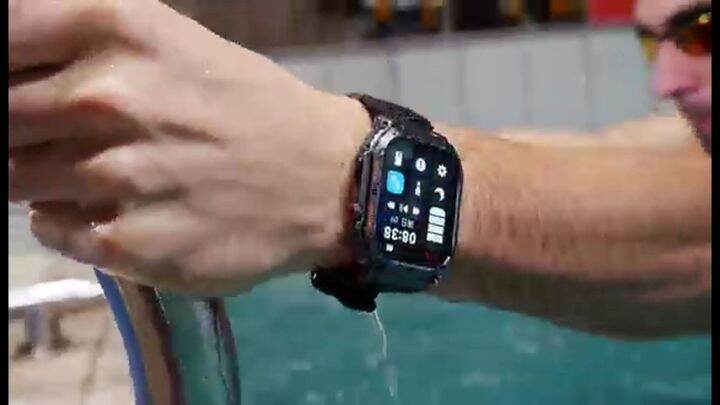 KACLUT Smart Watch,100M Waterproof Rugged Military Smartwatch with ...
