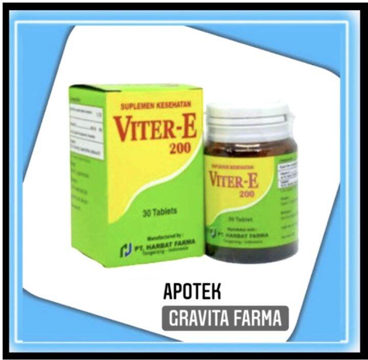 Viter E - Vitamin E 200 IU isi 30 tab | Lazada Indonesia