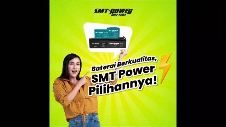 Baterai UPS SMT1218 12V 18AH 2HR SMTPOWER SMT POWER SAMOTO Battery Aki ...