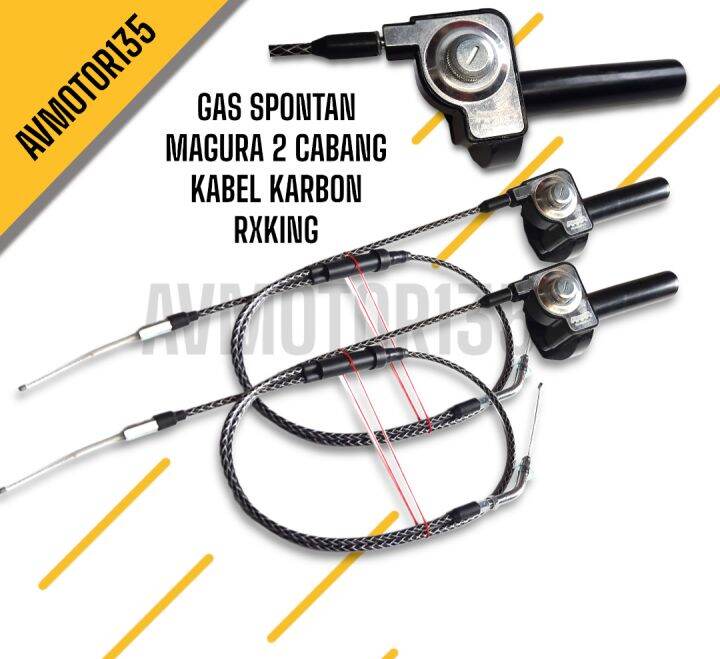 Gas spontan rx king kabel karbon 2 cabang | Lazada Indonesia