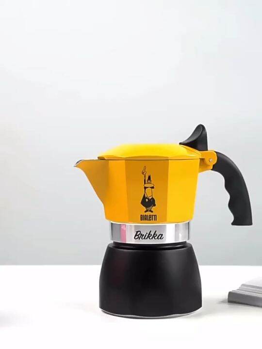 ⚡พร้อมส่ง!⚡ เครื่องชงกาแฟยอดนิยม Bialetti หม้อต้มกาแฟ รุ่น Brikka ...