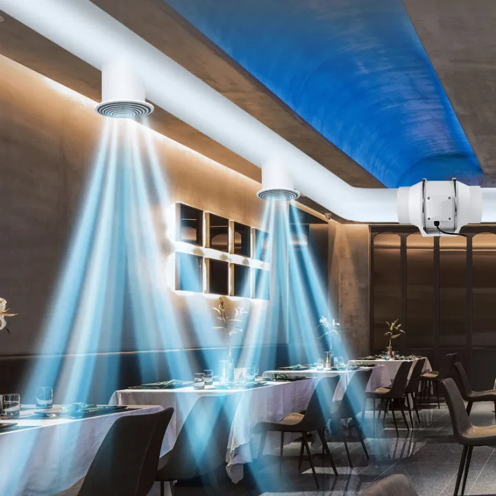 Strong Inverter Duct Fan Exhaust Fan 4/6 inch Kitchen Range Hood Large ...