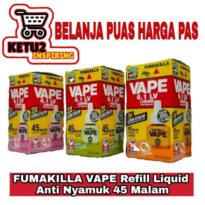 FUMAKILLA Refill Obat Nyamuk Liquid Elektrik 45 Malam 45Ml | Aroma Sakura. fruist | Lazada Indonesia