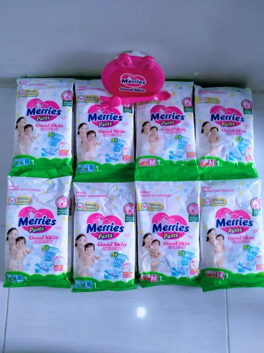 Pampers Merries good skin pants ukuran L dan M | Lazada Indonesia