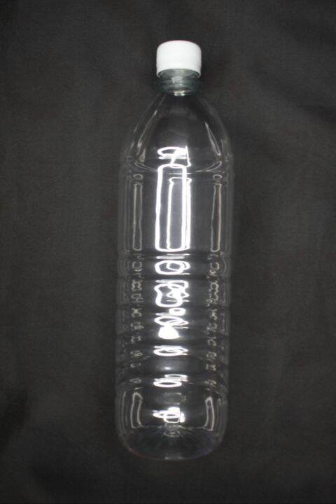 PET Plastic Bottle with Caps 1 liter - BOX of 12 pcs 1L 1000 ml for Bussiness and Personal need ...