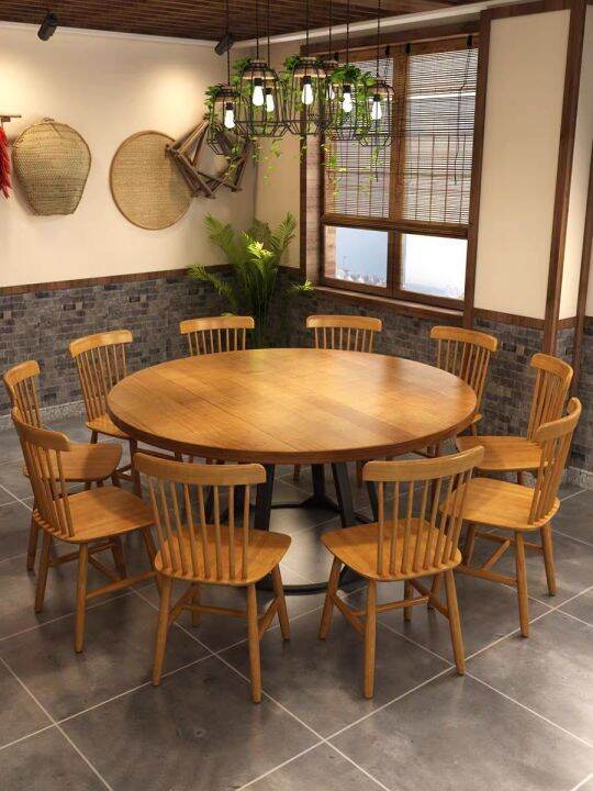 Solid Wood Restaurant Fast Food Table and Chair Restaurant Noodles Shop ...