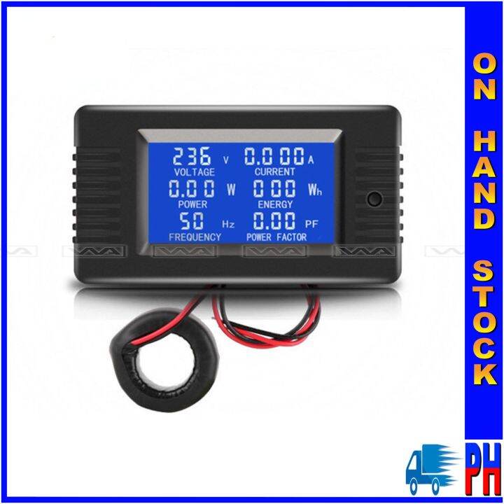 PZEM-022 100A 6in1 Digital AC 80~260V Power Energy Monitor Voltage Current KWh Watt Meter ...