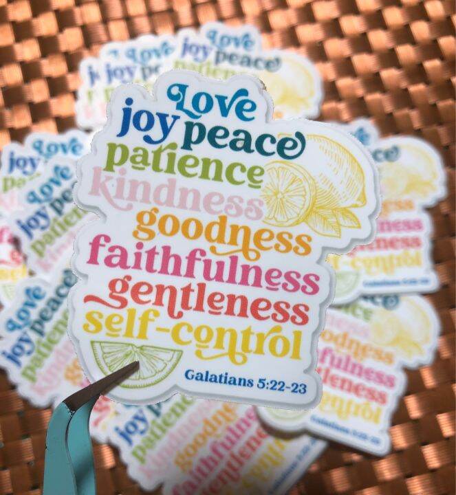 Truth Seekers FRUIT OF THE HOLY SPIRIT stickers Bible Verse Word of GOD ...