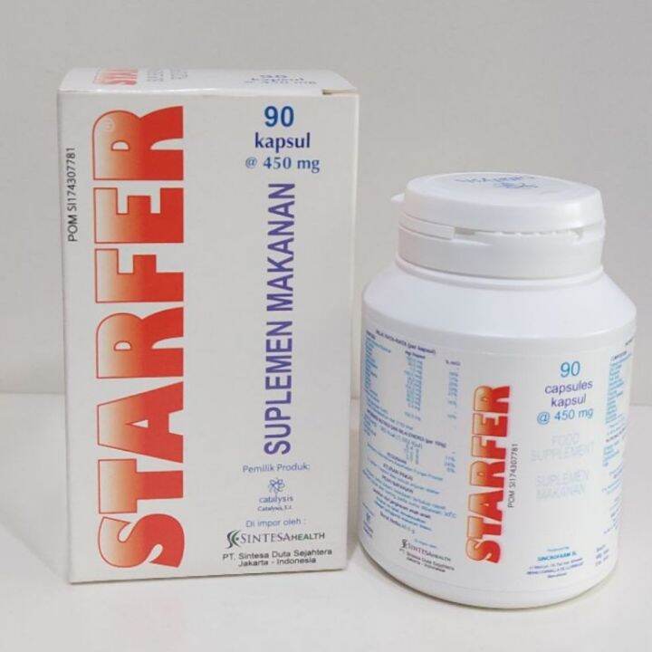 Starfer 450mg isi 90 kapsul vitamin original 100% | Lazada Indonesia