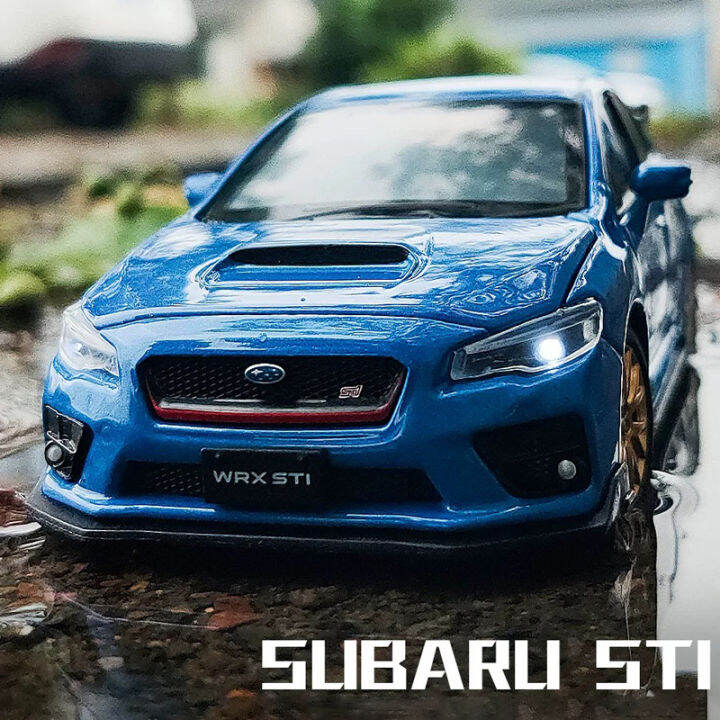 【RUM】1:32 Scale Subaru WRX STI Alloy Car Model Light Effect Diecast Car ...