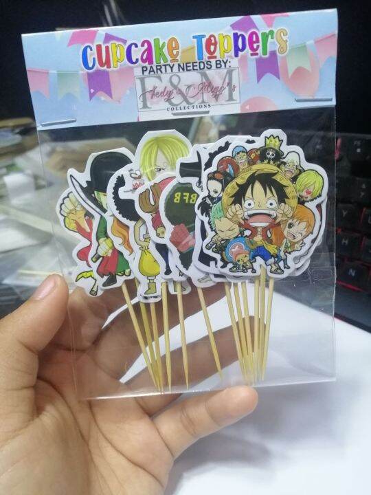 12pcs Strawhat Pirates Cupcake toppers (one piece) | Lazada PH