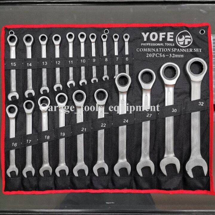 GTE 20Pcs Gear Wrench Set 6 ~ 32mm | Ratchet Wrench Set | Combination ...