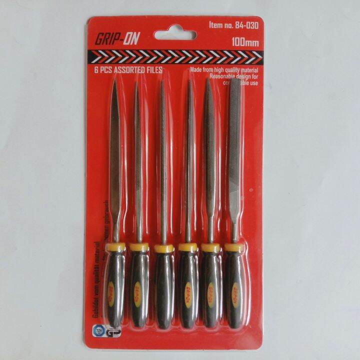 Grip On Kikir Besi Set 6 Pcs 4 Inch 100 mm - Assorted Files Set ...