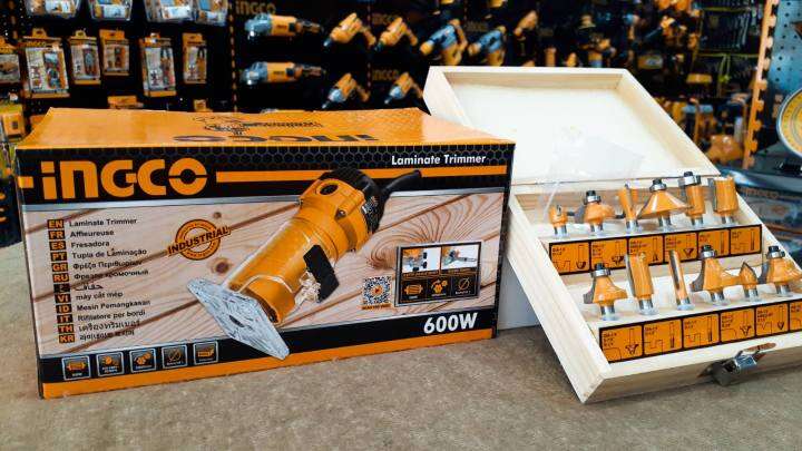 INGCO Laminate Trimmer with Router Bits Set | Lazada PH