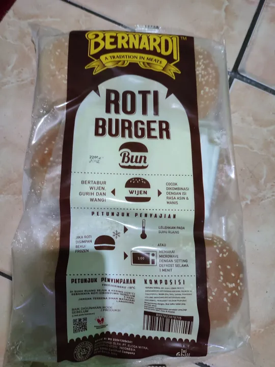 Roti Burger Bernardi full Wijen isi 6pcs | Lazada Indonesia