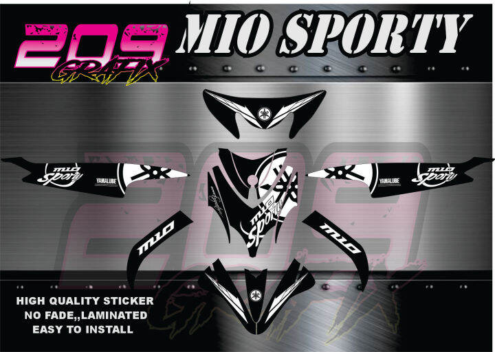 Yamaha Sporty decals sticker, Laminated | Lazada PH